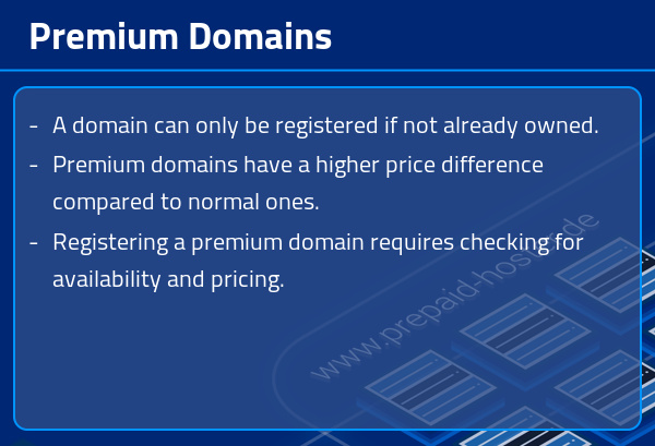 What’s the meaning of a premium domain? - Prepaid-Hoster FAQ