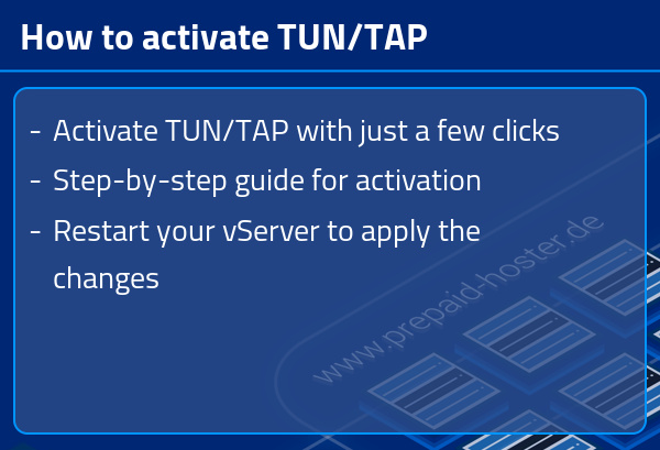 How can I enable TUN/TAP on my vServer? - Prepaid-Hoster FAQ