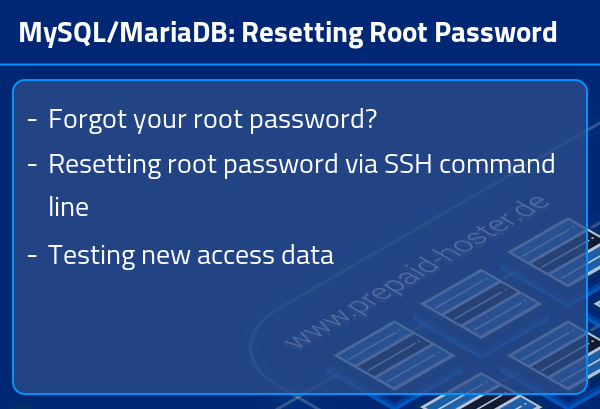 How to Reset the MySQL Password? - Prepaid-Hoster FAQ