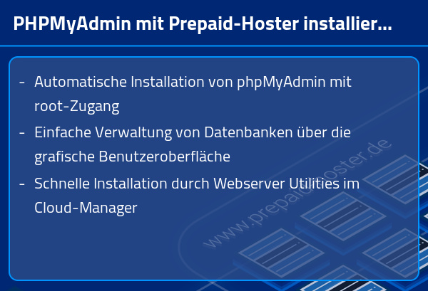 Wie installiere ich PHPMyAdmin auf meinem Server? - Prepaid-Hoster FAQ