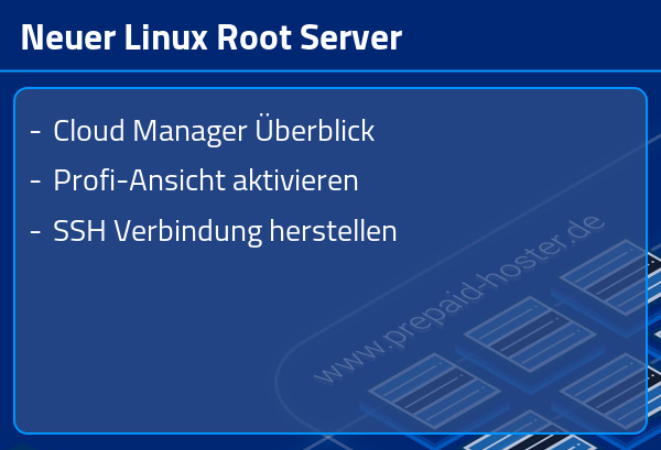 Linux vServer: Schnelleinstieg - Prepaid-Hoster FAQ