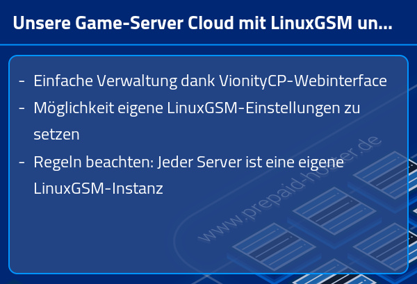Eigene LinuxGSM-Einstellungen setzen - Prepaid-Hoster FAQ
